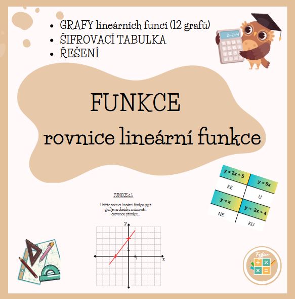 FUNKCE - rovnice lineární funkce - Matematika | UčiteléUčitelům.cz